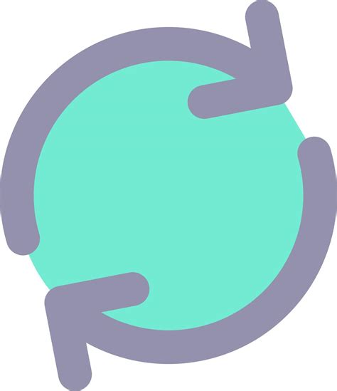 Synchronization Flat Color Ui Icon Rotating Arrows Sync Process
