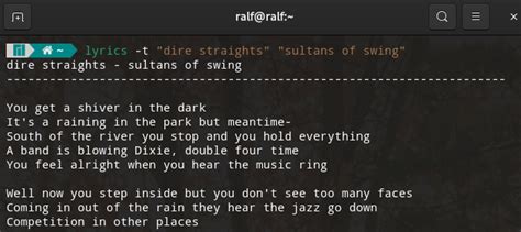 Lyrics Im Terminal Gnulinuxch