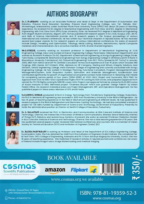 Introduction To Robotics And Mechatronics Cosmas Scientific Publications