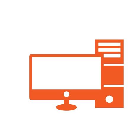 Premium Vector Computer Monitor With CPU Icon Vector Design Templates