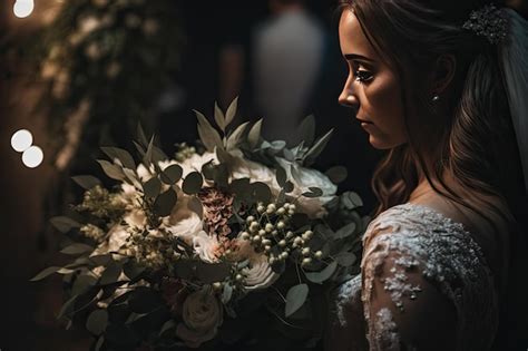 Premium Photo Woman With Weding Bouquet