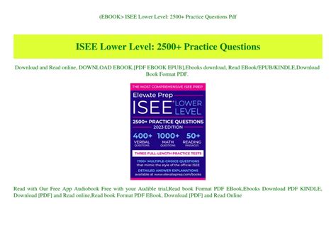 Ppt Ebook Isee Lower Level 2500 Practice Questions Pdf Powerpoint Presentation Id 11747530