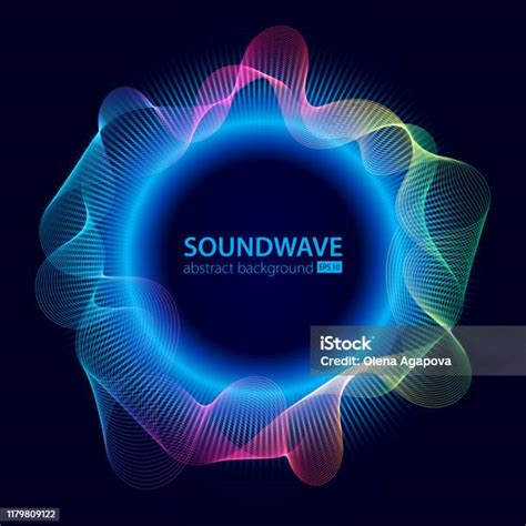 음파 벡터 추상적 인 배경입니다 음악 전파 오디오 디지털 기록 진동 펄스 및 음악 사운드 트랙의 기호 음파에 대한 스톡 벡터 아트 및 기타 이미지 Istock