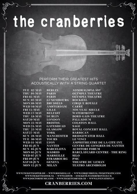 The Cranberries Greatest Hits Tour Complete With String Quartet Announced