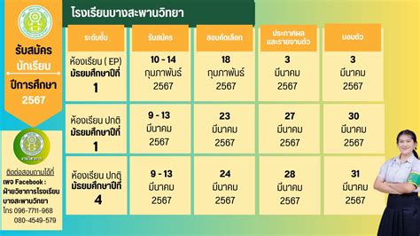 ประกาศโรงเรียนบางสะพานวิทยา 📢 โรงเรียนบางสะพานวิทยา