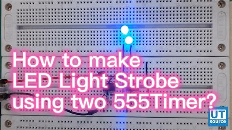 How To Make Led Light Strobe Using Two 555timer Ics On Breadboard