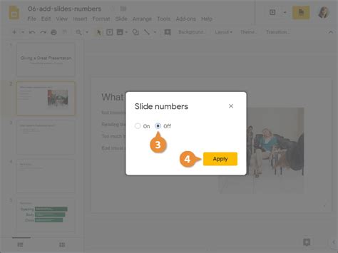 Add Slide Numbers CustomGuide