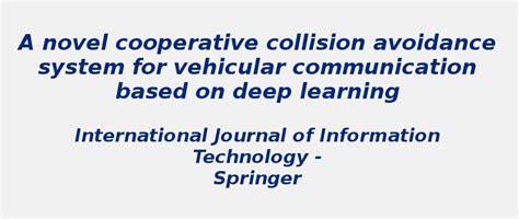 A Novel Cooperative Collision Avoidance System S Logix