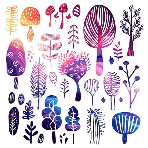 Premium Vector Elm Flat Vector Linear Templ Set Illustration High Quality