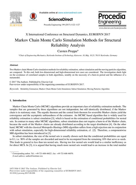 Solution Markov Chain Monte Carlo Simulation Methods For Structural Reliability Analysis