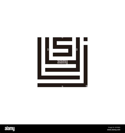 Letter J L Y And S Square Geometric Symbol Simple Logo Vector Stock Vector Image And Art Alamy
