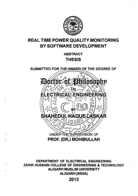 Pdf Real Time Power Quality Monitoring By Software Development