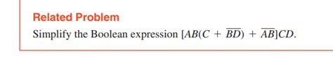 Solved Related Problem Simplify The Boolean Expression