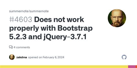 Does Not Work Properly With Bootstrap 523 And Jquery 371 · Issue 4603 · Summernote