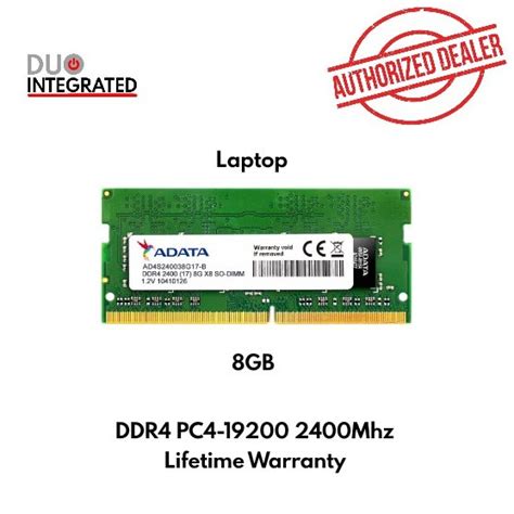 Adata 8gb Ddr4 2400mhz So Dimm Laptop Ram Shopee Malaysia