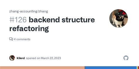 Backend Structure Refactoring · Issue 126 · Zhang Accountingzhang