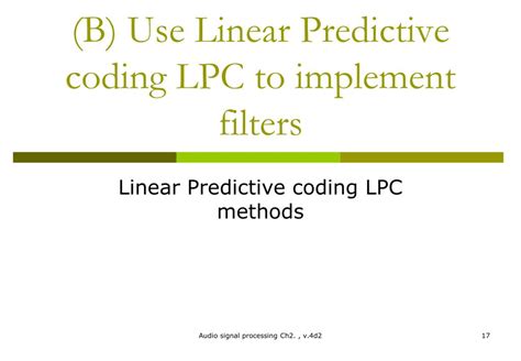Ppt Chapter 2 Audio Feature Extraction T Echniques Lecture2