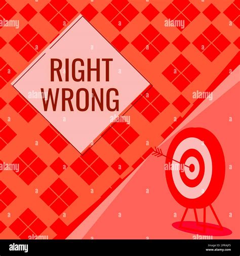 Text Sign Showing Right Wrong Conceptual Photo Choose Between Two Decisions Correct And Bad One