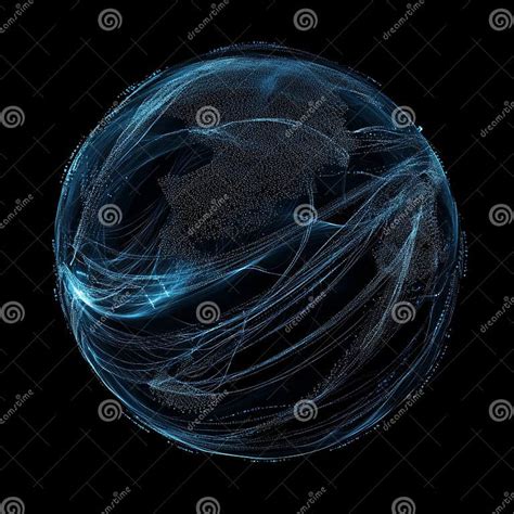 Abstract Digital Visualization Of Global Connections And Network