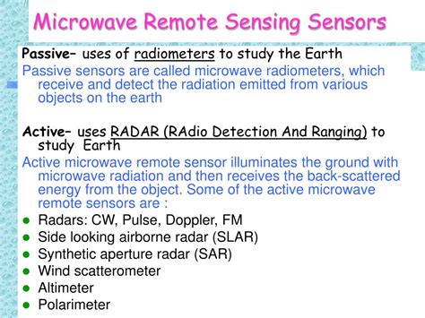 Ppt Introduction To Microwave Remote Sensing Powerpoint Presentation Id423591