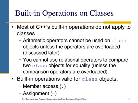 Ppt Chapter 11 Classes And Data Abstraction Powerpoint Presentation Id500815