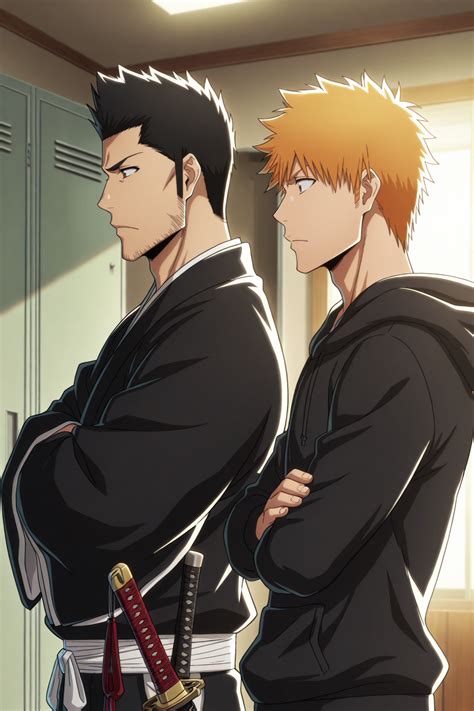 Ichigo Kurosaki And Isshin Kurosaki Bleach Illustrious Commission