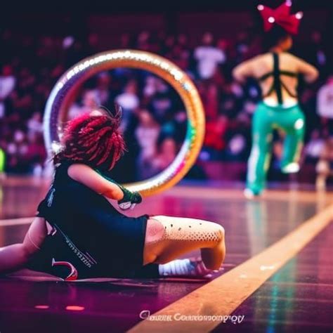 Cheerleaders Break Dancing Competition Ai Generated Artwork