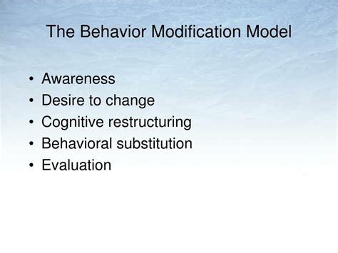 Ppt Behavior Modification Chapter 9 Powerpoint Presentation Free