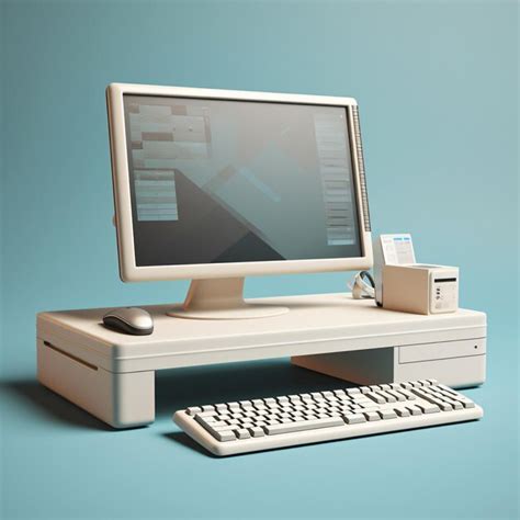 Premium Photo Desktop Computer With Monitor And Keyboard