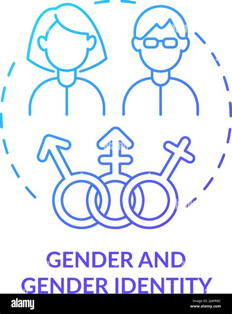 Gender And Gender Identity Blue Gradient Concept Icon Stock Vector