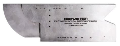 Phased Array IIW ISO 19675 Calibration Block Inch Version