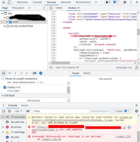 Error Loading Account Console · Issue 10548 · Keycloakkeycloak · Github