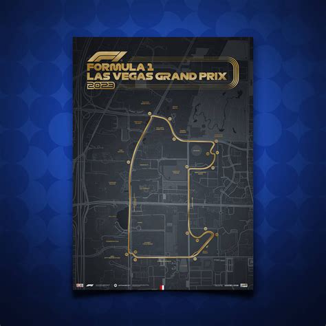 Las Vegas Strip Circuit 2023 Formula 1 Collectors Edition Unique Numbers Poster Automobilist