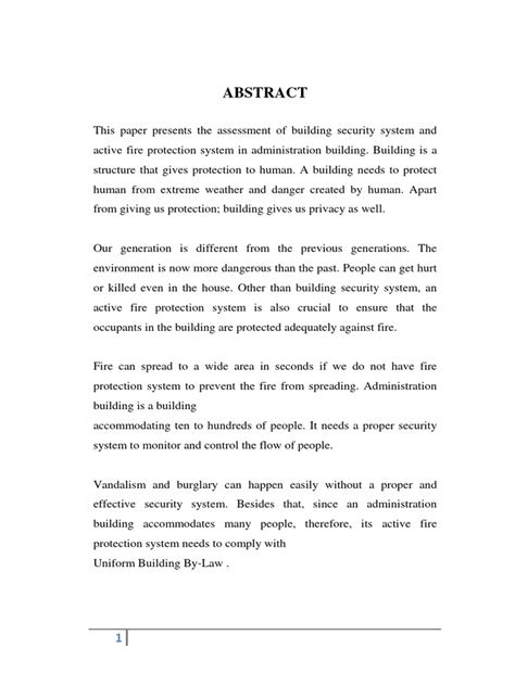 3 Abstract Introduction And Topics Pdf Fire Sprinkler System