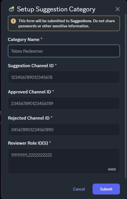 Discord Suggestion Bot Self Host Game Servers Hub