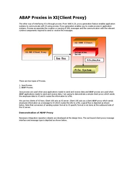 Abap Proxies To File Pdf Proxy Server Information Technology