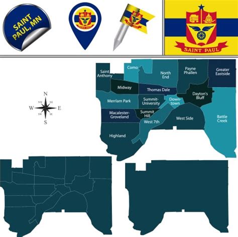 Saint Paul Map Vector Images Over 220
