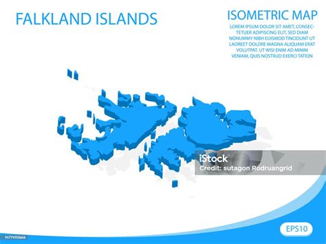 포클랜드 제도 블루 지도의 현대 벡터 아이소메트릭 개념 맵에 대한 요소 흰색 배경은 편집하고 사용자 정의하기 쉽습니다 10회 포클랜드 제도에 대한 스톡 벡터 아트 및 기타