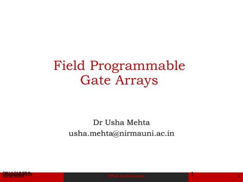 Field Programmable Gate Arrays Architecture Pdf