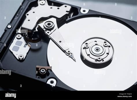 Close Up Open External Hard Disk Drive Stock Photo Alamy
