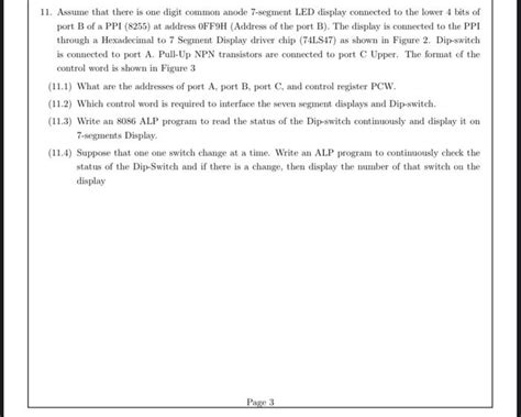 Solved 11 Assume That There Is One Digit Common Anode 7