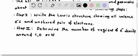 SOLVED Explain How To Use The Valence Shell Electron Pair Repulsion VSEPR Model To Predict