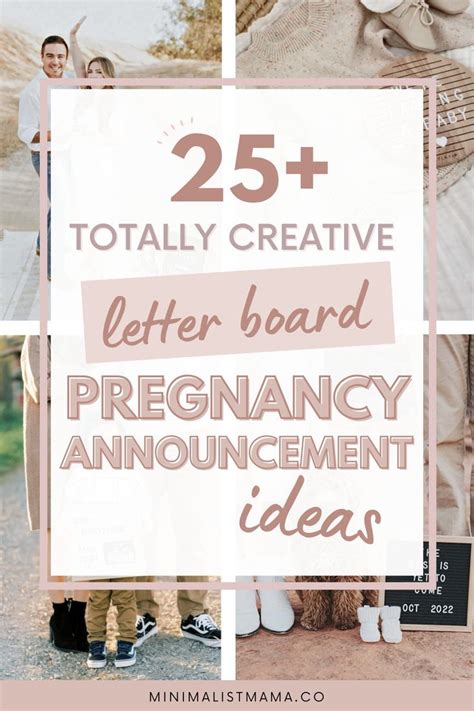 The Words 25 Totally Creative Letter Board Pregnancy Announcement Ideas Are In Pink And White