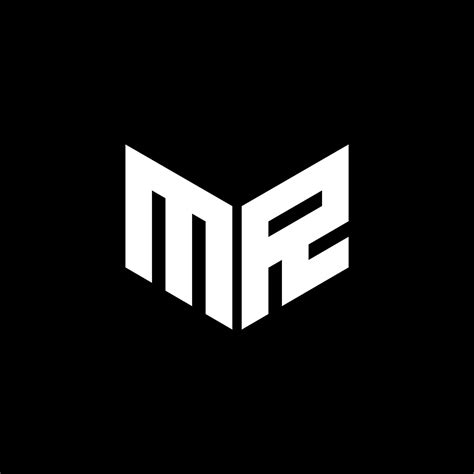 Mr Letter Logo Design With Black Background In Illustrator Vector Logo