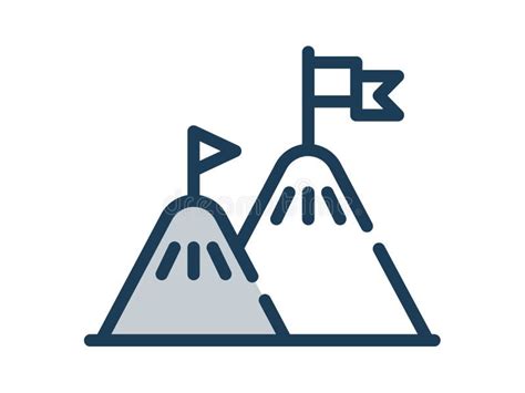 Achievement Flag Single Isolated Icon With Dash Or Dashed Line Style