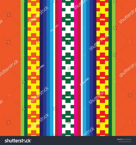 Traditional Latin American Texture Infinite Patterns Stock Vector
