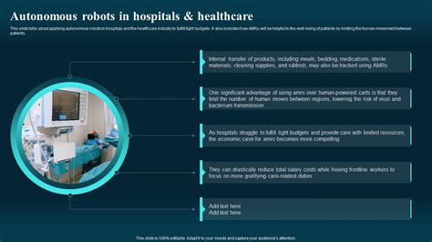Autonomous Mobile Robots Types Autonomous Robots In Hospitals And Healthcare Ppt Slide