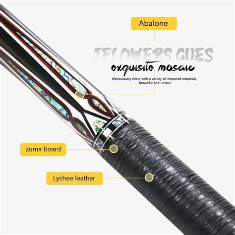 Buy Konllen Jflowers Carbon Fiber Pool Cue Stick Real Inlay Cue