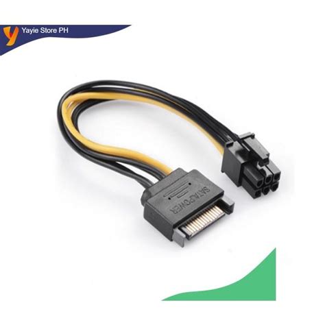 15pin Sata Power To 6pin Graphics Card Cable Lazada Ph