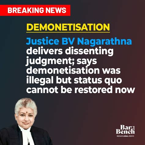 areeb uddin on linkedin justice bv nagarathna gave a dissenting